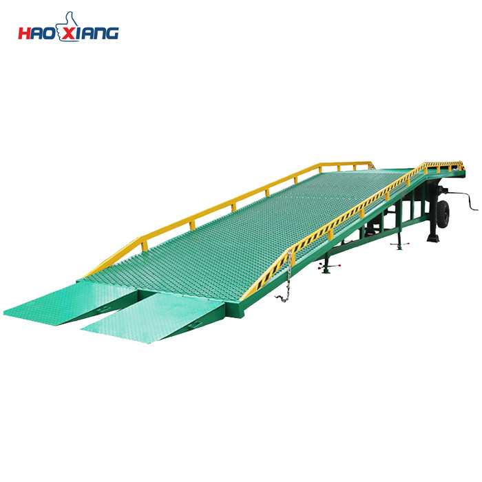 Loading And Unloading Portable Dock Ramp Green Portable Steel Ramps