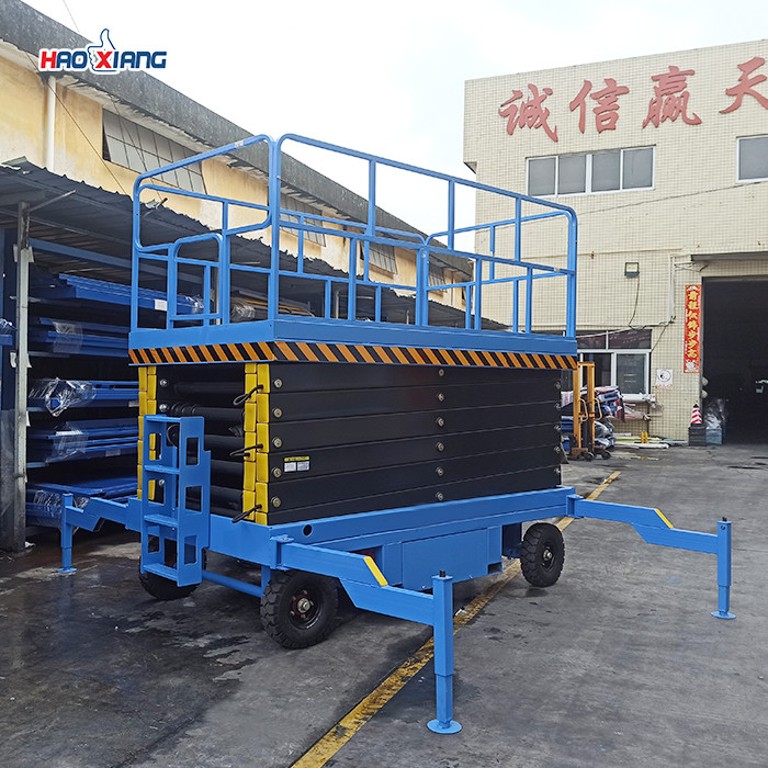 1.5T 4 Wheel Drive Scissor Lift Roda Mobil Hydraulic Scissor Lift